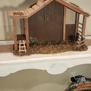 Nativity Stable Christmas Decor Lighted Creche Christmas Bethlehem ...