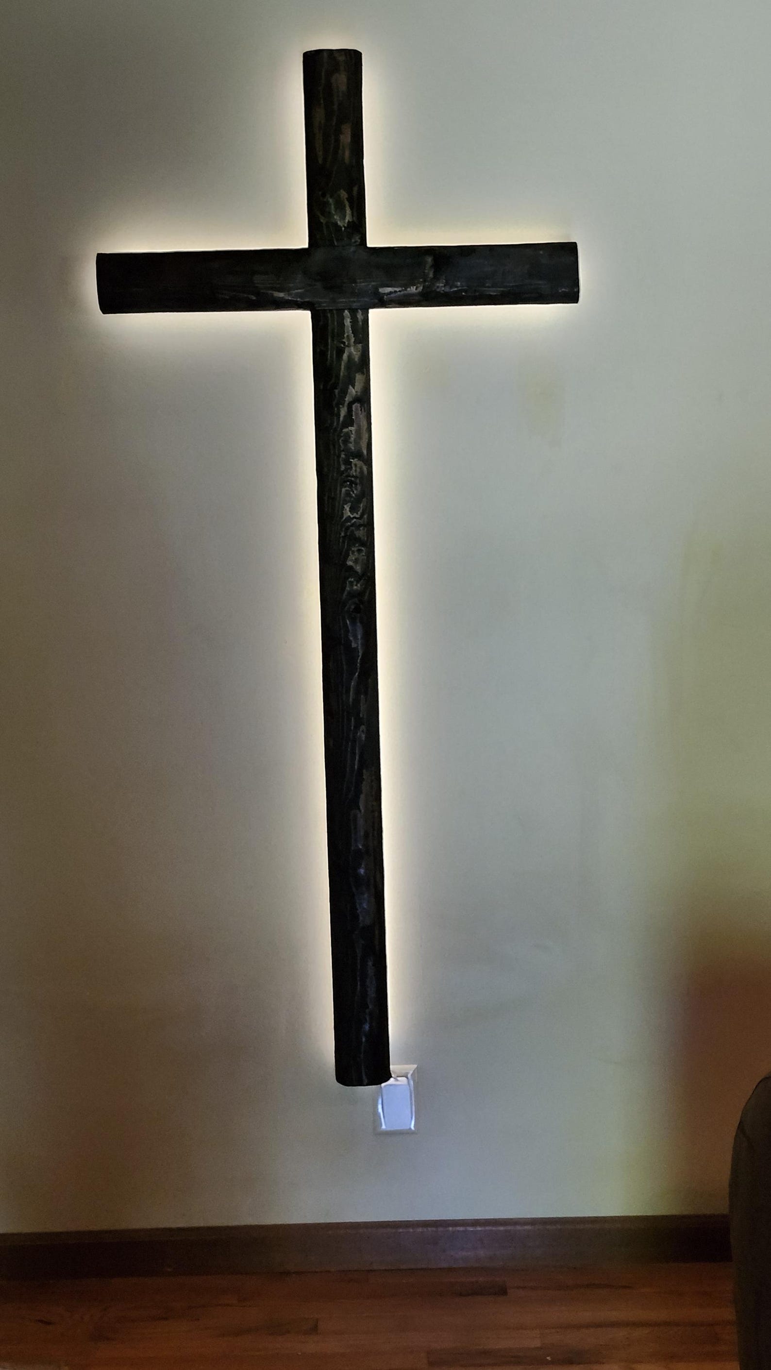 5'6x 30 Lighted Wood Cross Easter Christian Symbol Backlighted Church ...