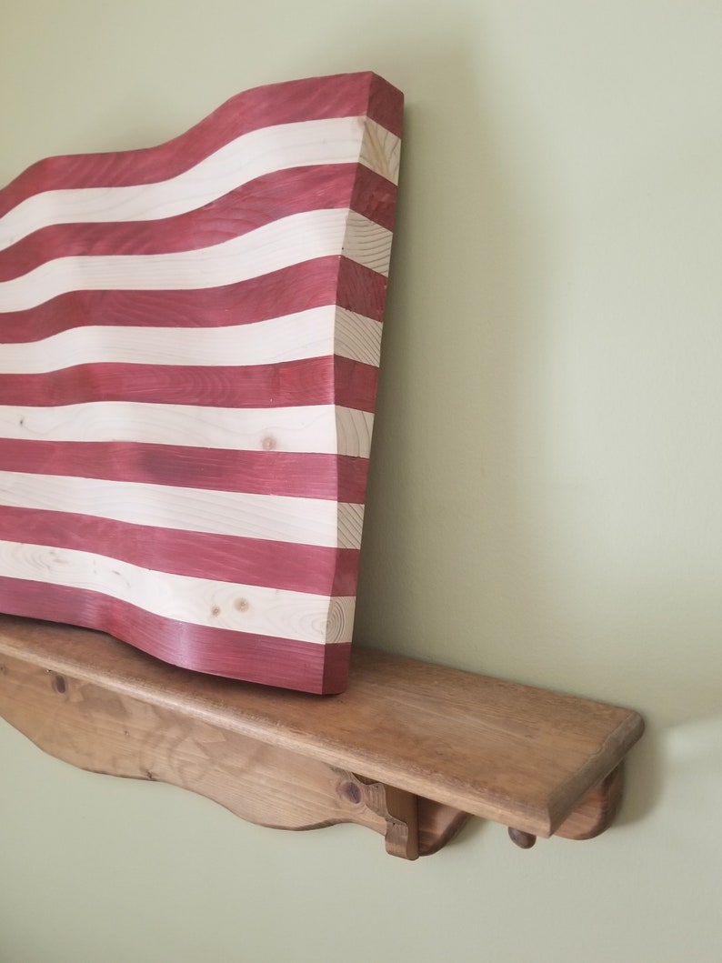 Waving Wood American Flag Wood Wall Art American Flag Patriot Wood Art ...