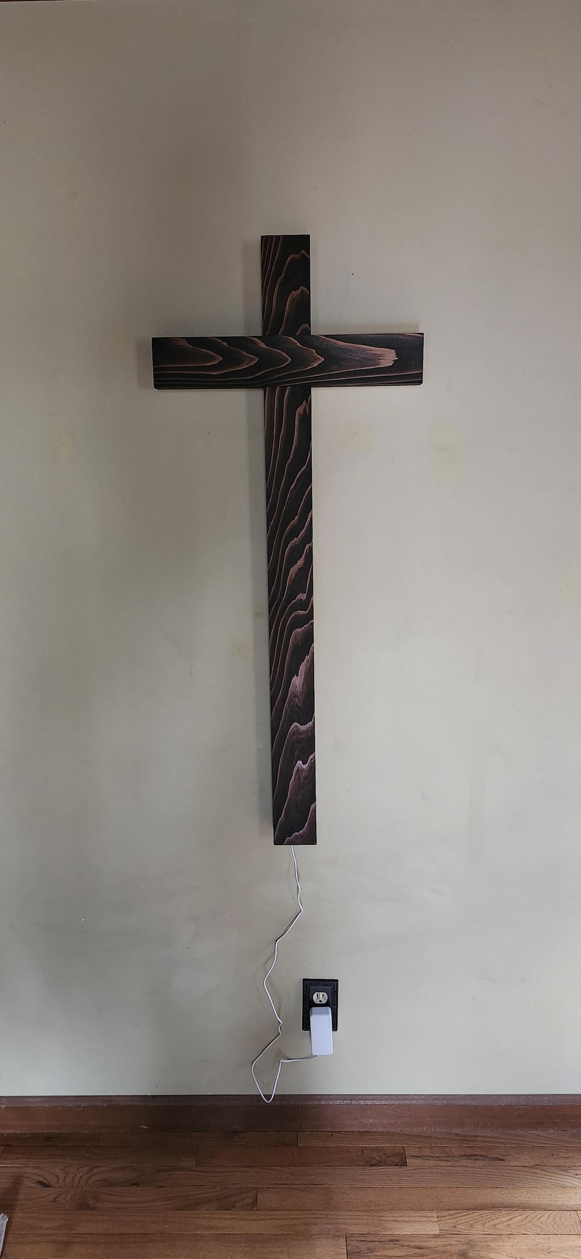 4' Backlit Wood Cross Easter Christian Wood Cross LED Backlighted ...