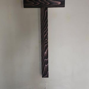 4' Backlit Wood Cross Easter Christian Wood Cross LED Backlighted ...