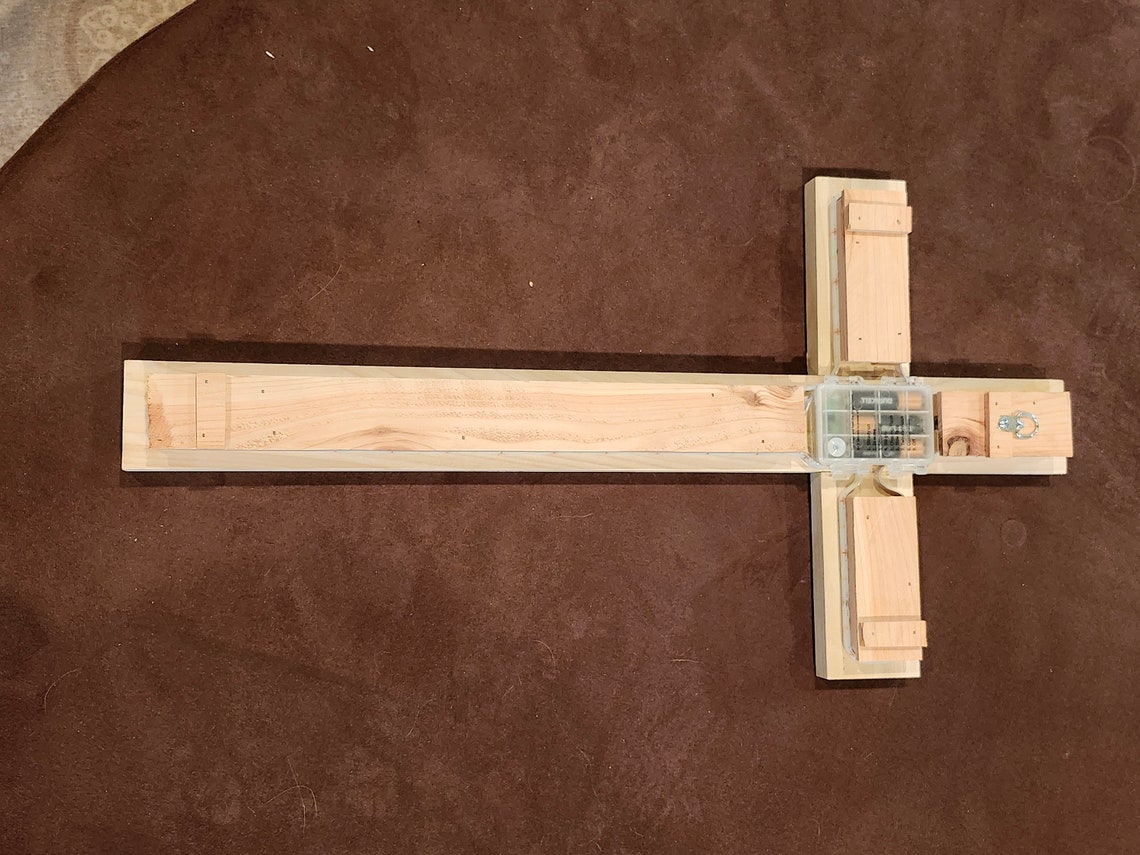 3' Tall Lighted Wood Cross Easter Christian Wood Cross Backlighted ...