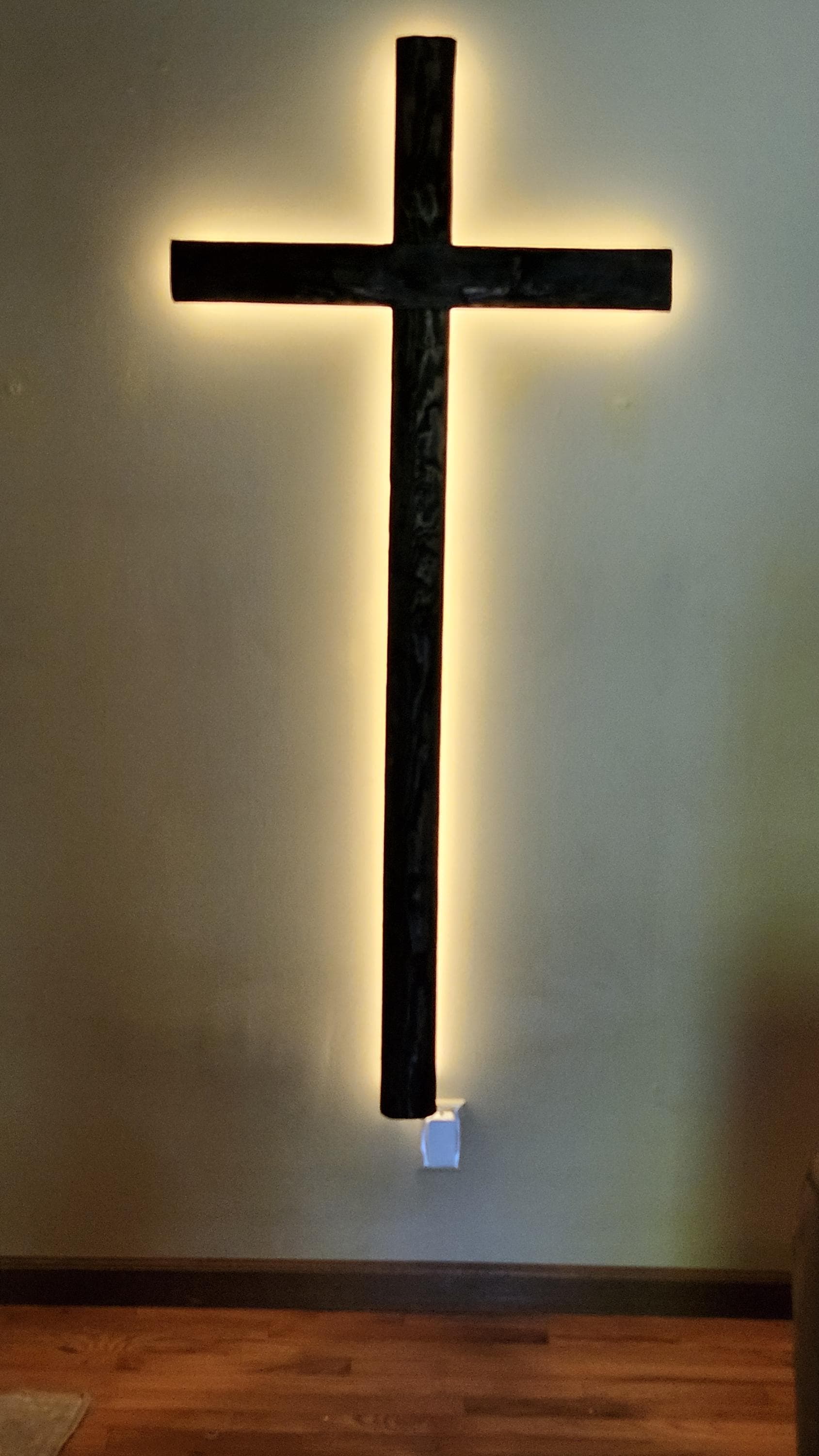 5'6"x 30" Lighted Wood Cross Easter Christian Symbol Backlighted Church ...
