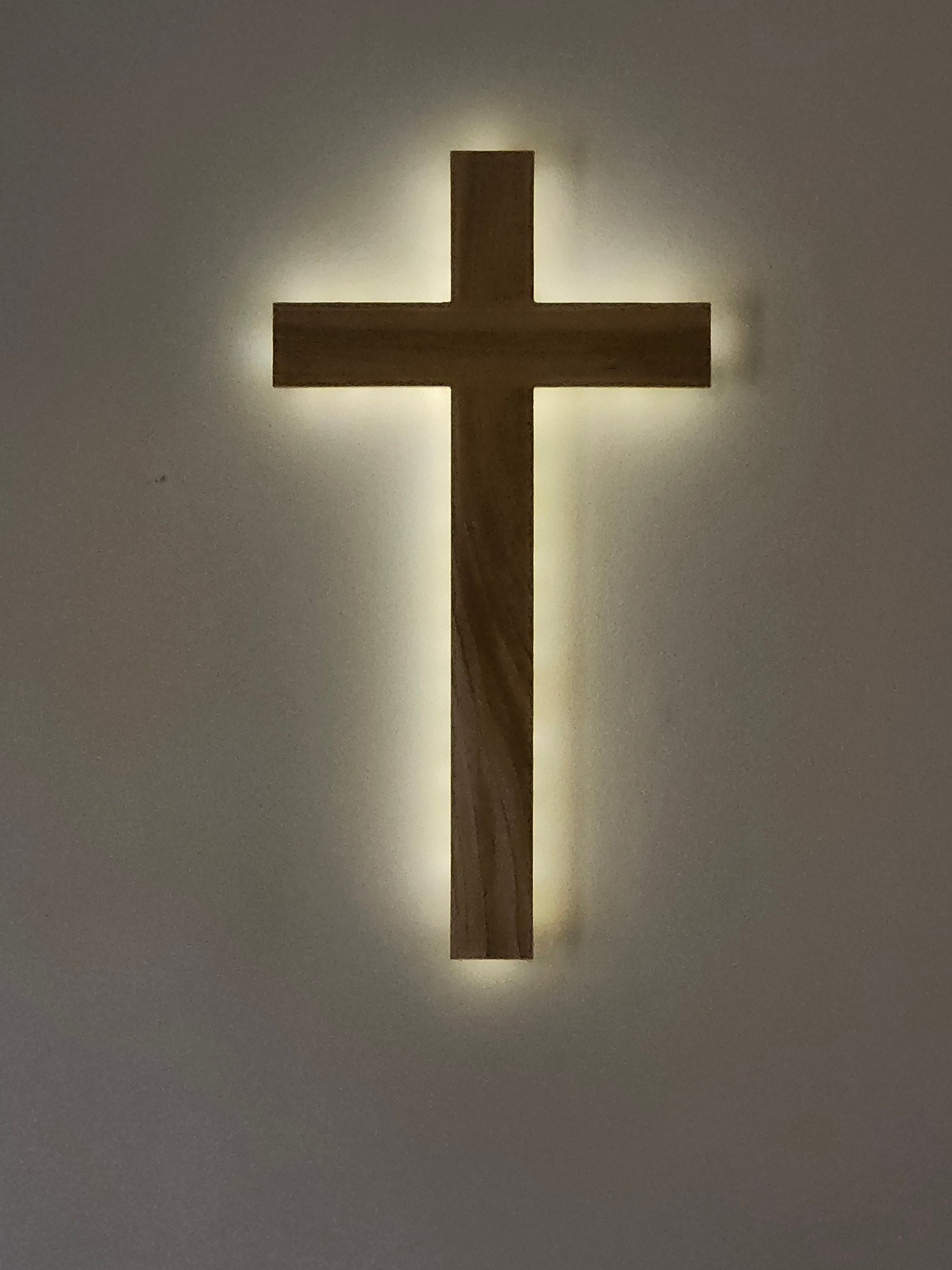 3' Tall Lighted Wood Cross Easter Christian Wood Cross LED Backlit ...