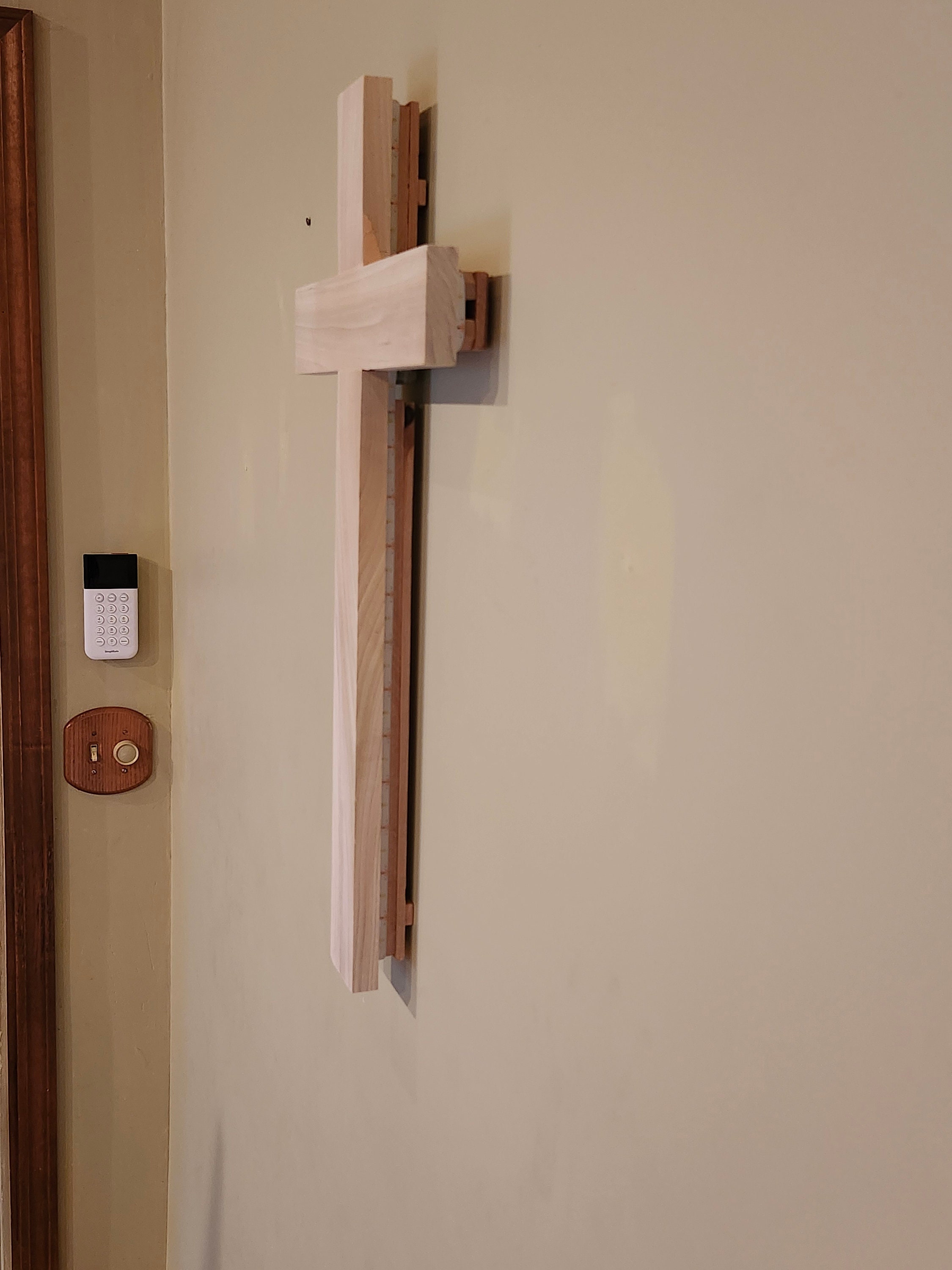 3' Tall Lighted Wood Cross Easter Christian Wood Cross LED Backlit ...