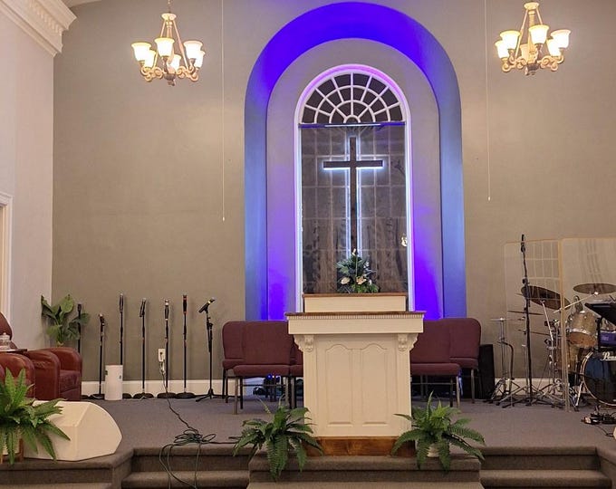 5'6"x 30" Lighted Wood Cross Easter Christian Symbol Backlighted Church ...