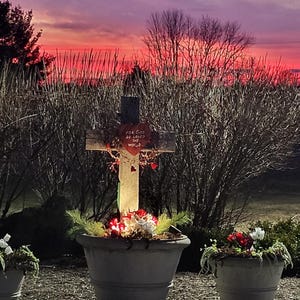 5'6"x 30" Lighted Wood Cross Easter Christian Symbol Backlighted Church ...