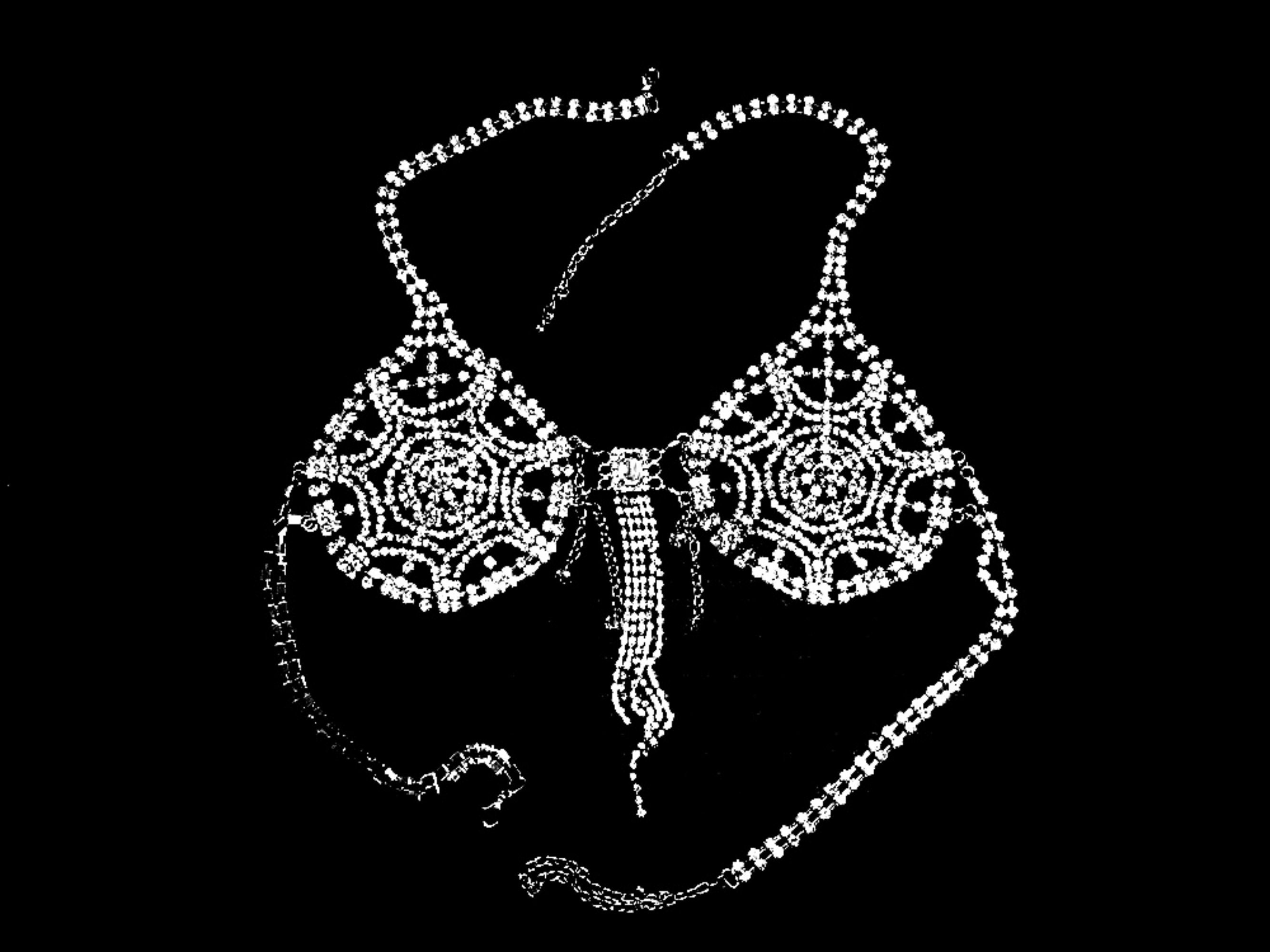 Sex Crystal Bling Bling Rhinestone Lingerie Bra With Fringe Etsy