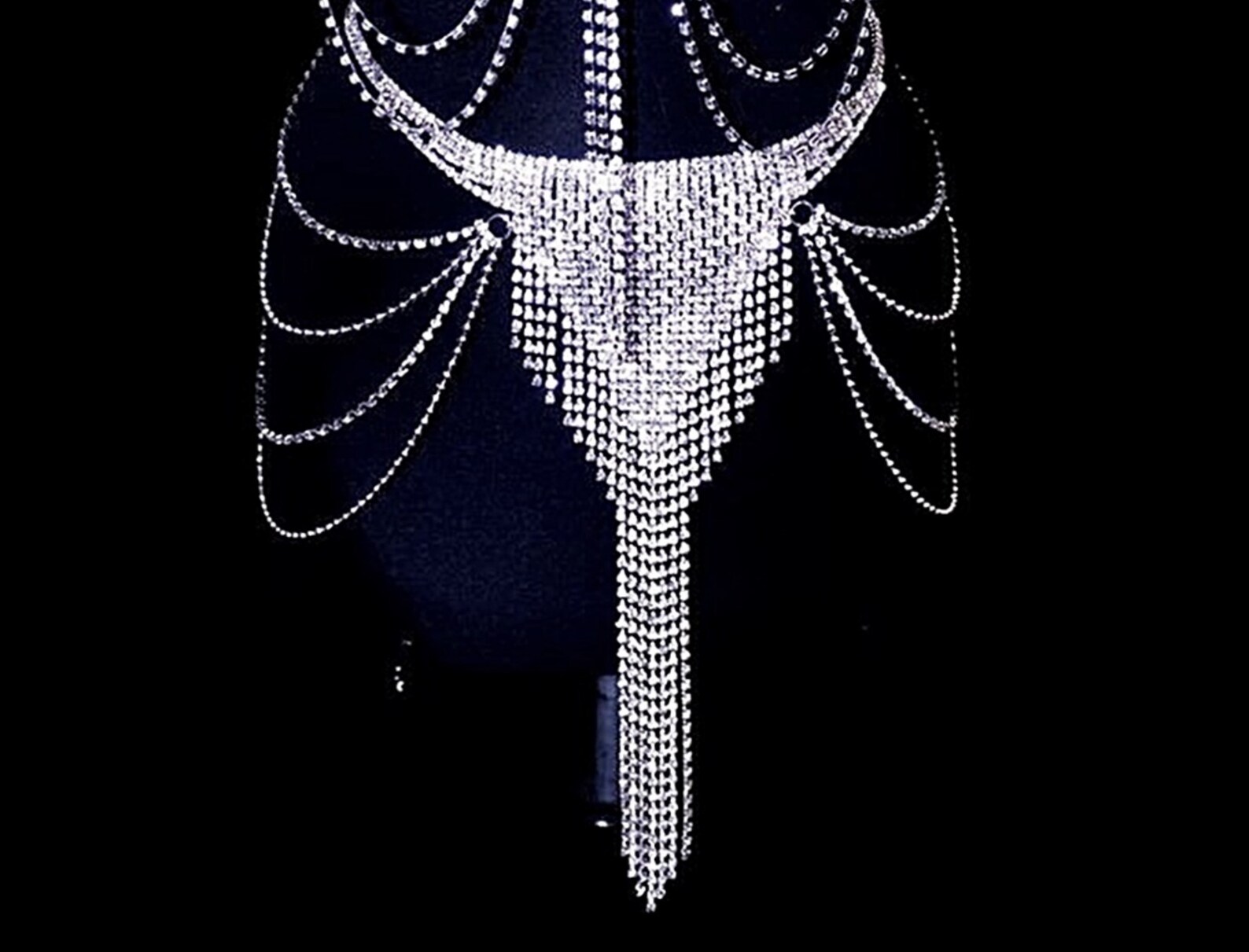 Sex Crystal Bling Bling Rhinestone Lingerie Panties With Fringe Etsy