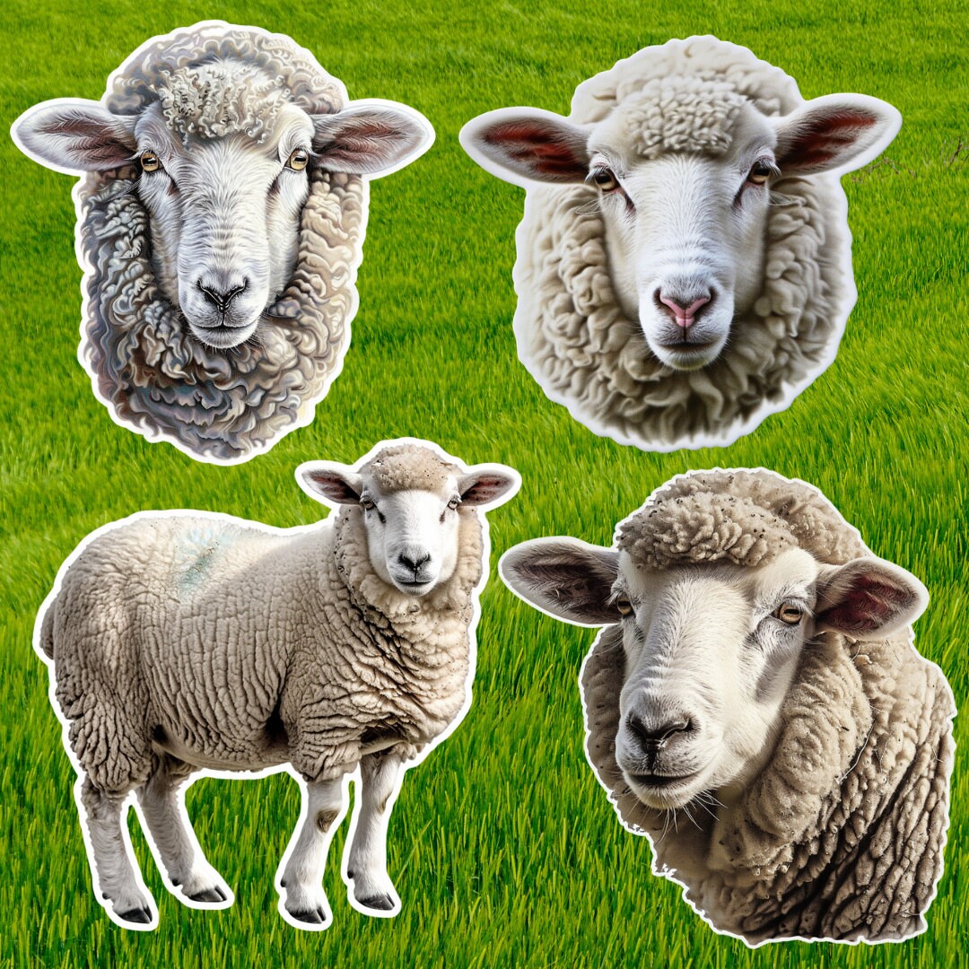 Sheep Sticker Sheet | Sheep Stickers |sheep Decor - Etsy