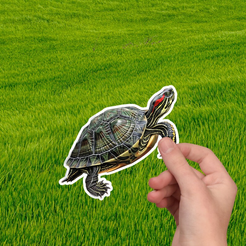 Red-eared Slider Turtle Vinyl Stickers |red-eared Slider Turtle ...