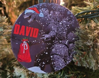Godzilla and Mortha Fighting Christmas and Holiday Ornament - Etsy
