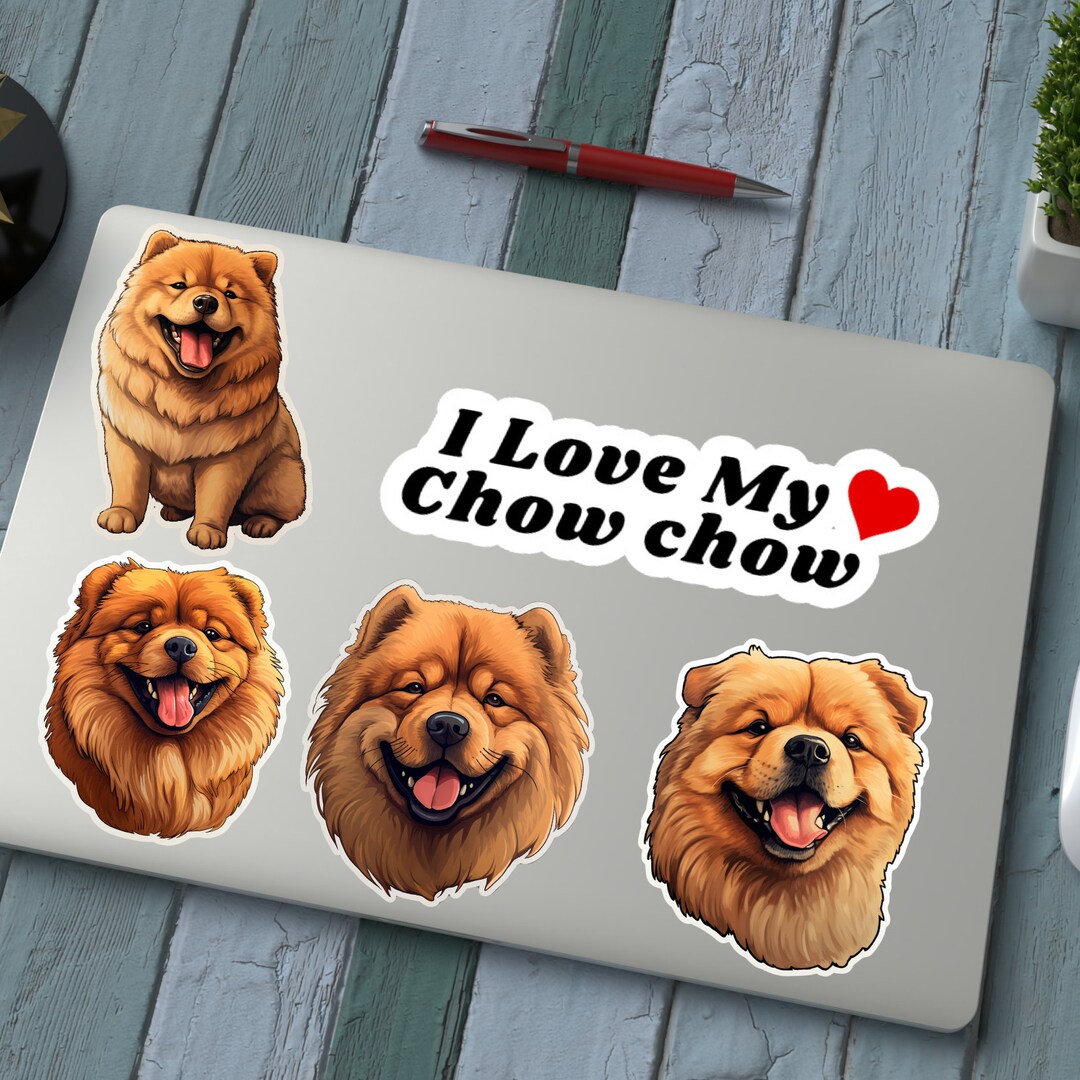 Chow Chow Sticker Sheet Chow Chow Stickers for Laptop or Water Bottle ...