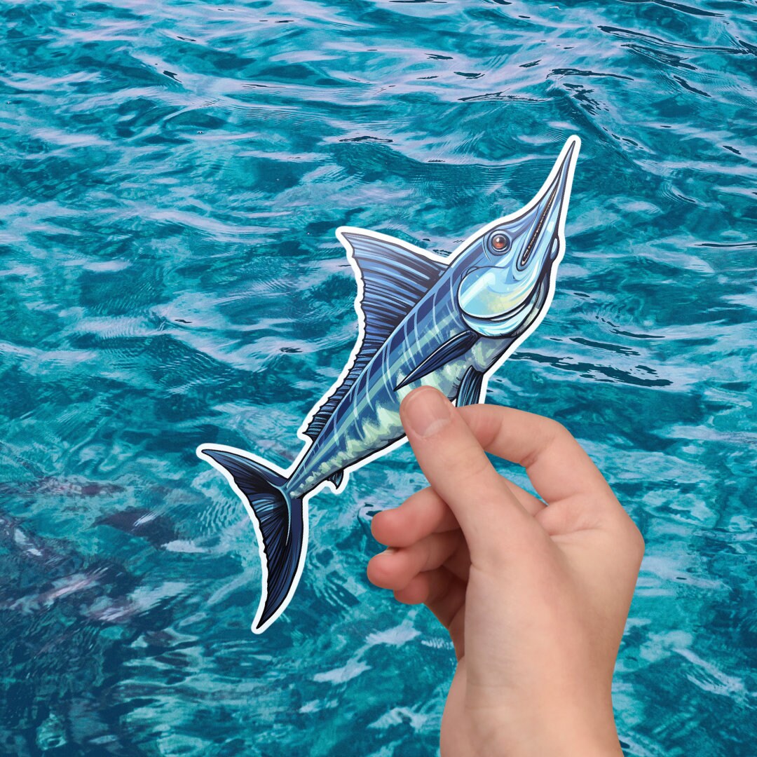 Swordfish Sticker Set Vinyl Sticker Set sword Fish Sticker Set Ocean ...