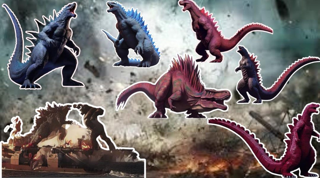 Godzilla Sticker Sheet | Godzilla Stickers | Godzilla Decor - Etsy