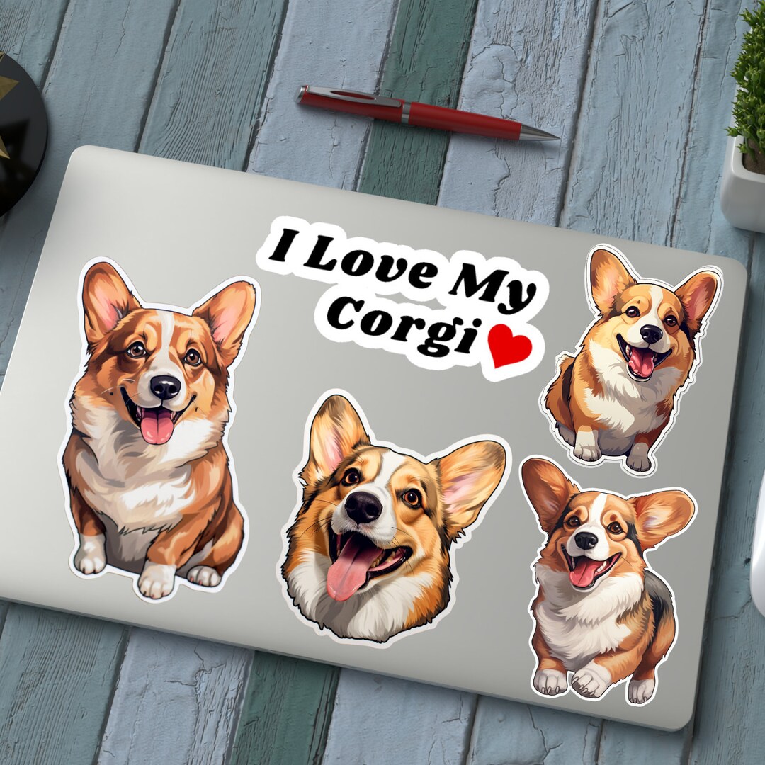 Corgi Sticker Sheet | Corgi Lover Gifts | Corgi Stationery | Pet Owner ...