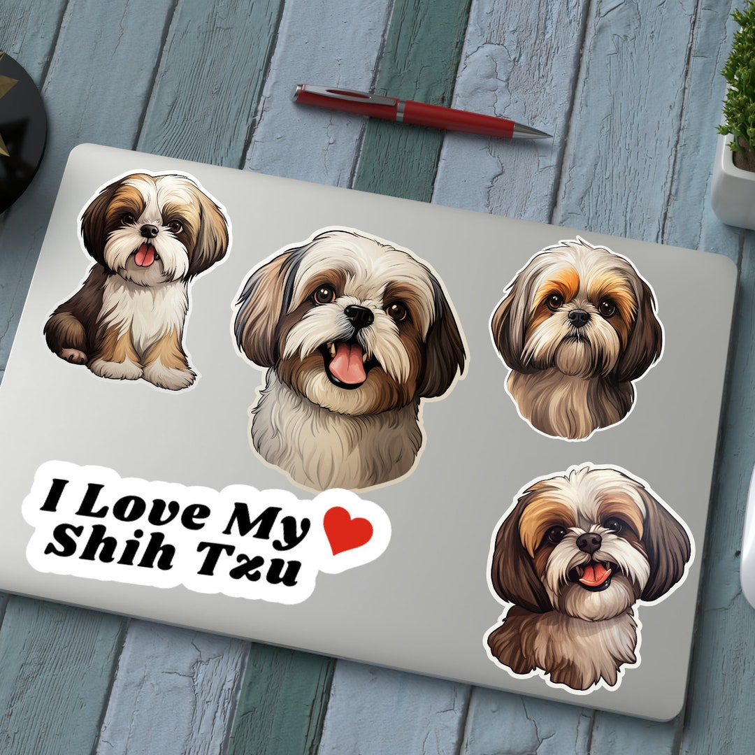 Shih Tzu Sticker Sheet | Shih Tzu Lover Gifts | Shih Tzu Stationery ...