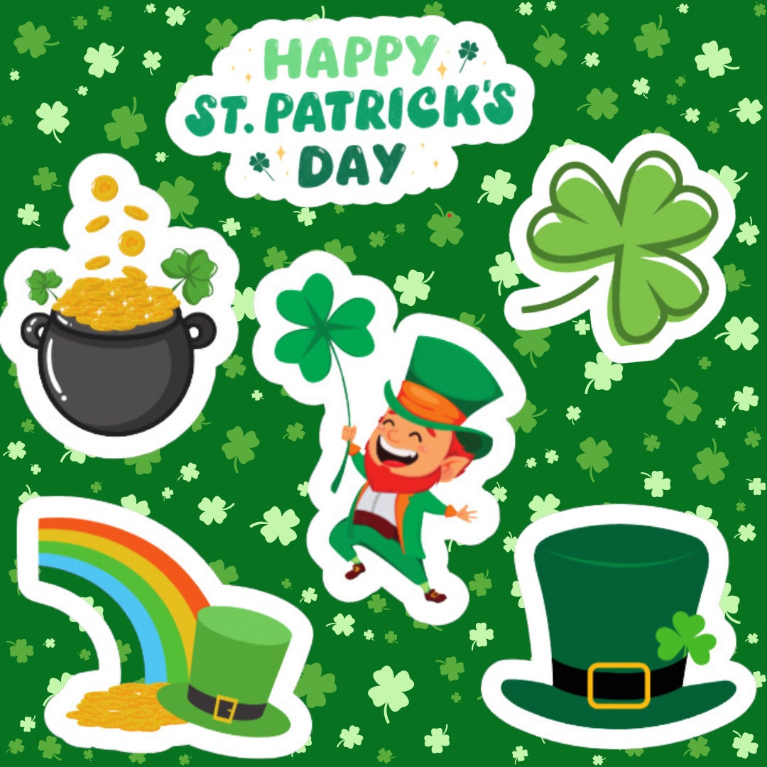 St. Patrick's Day Stickers St. Paddy's Day Decorations Lucky Charm ...