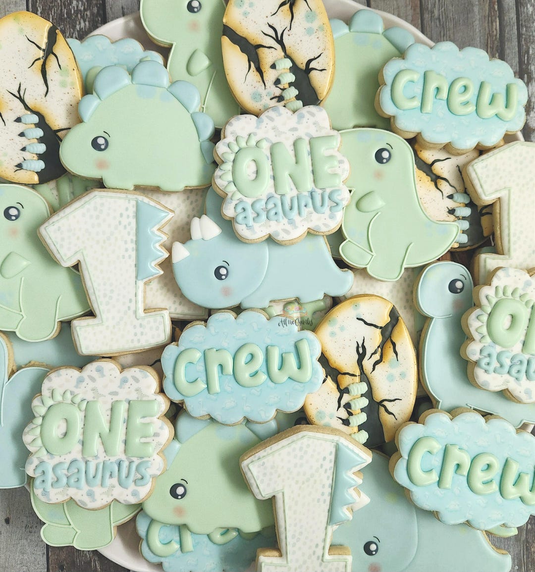One A Saurus Dinosaur First Birthday Cookies - Etsy