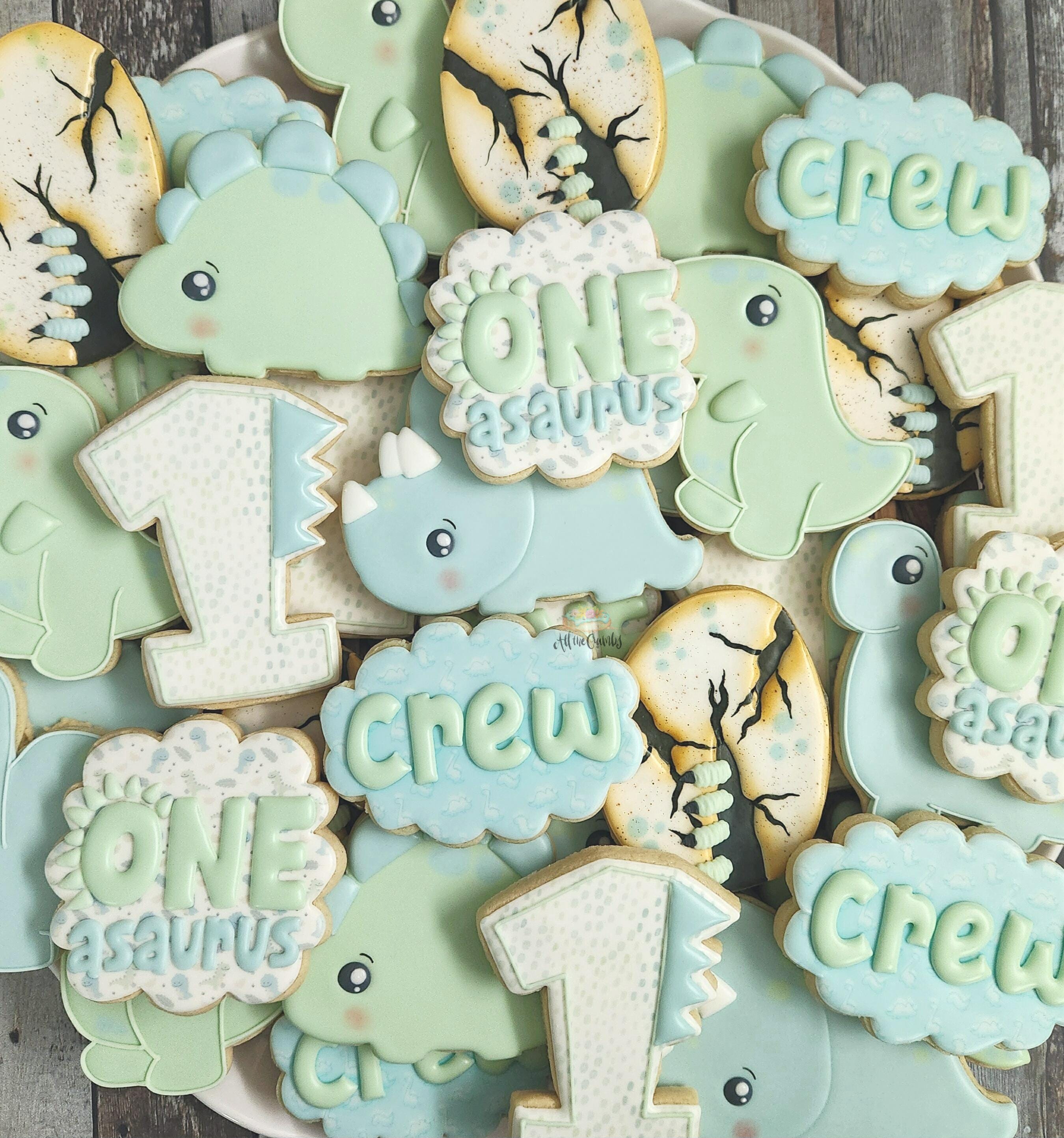 One A Saurus Dinosaur First Birthday Cookies - Etsy