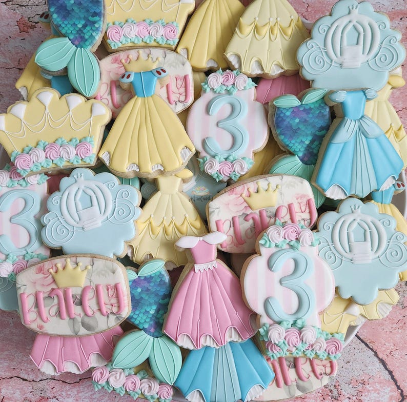 Princess Birthday Cookies - Etsy