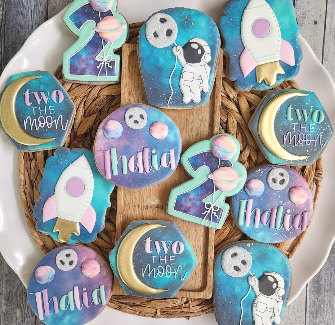 Two the Moon Birthday Cookies - Etsy