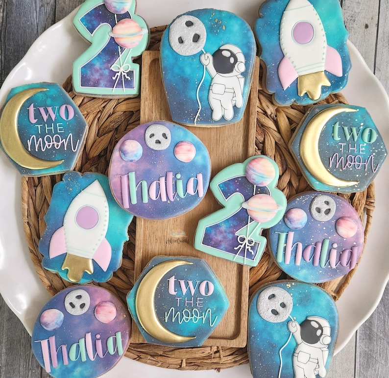 Two the Moon Birthday Cookies - Etsy
