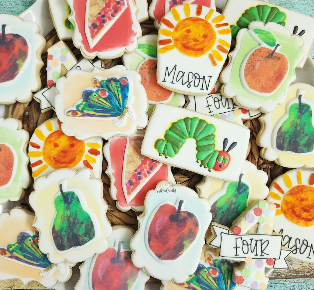 Very Hungry Caterpillar Cookies - Etsy