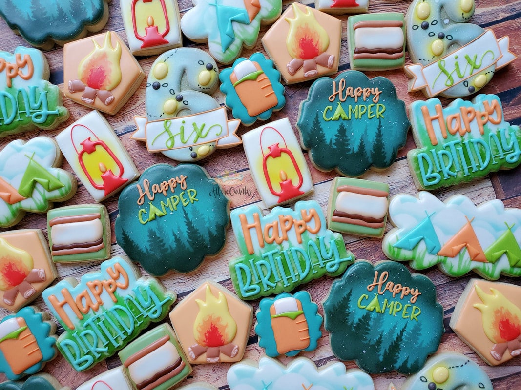 Happy Camper Birthday Cookies - Etsy