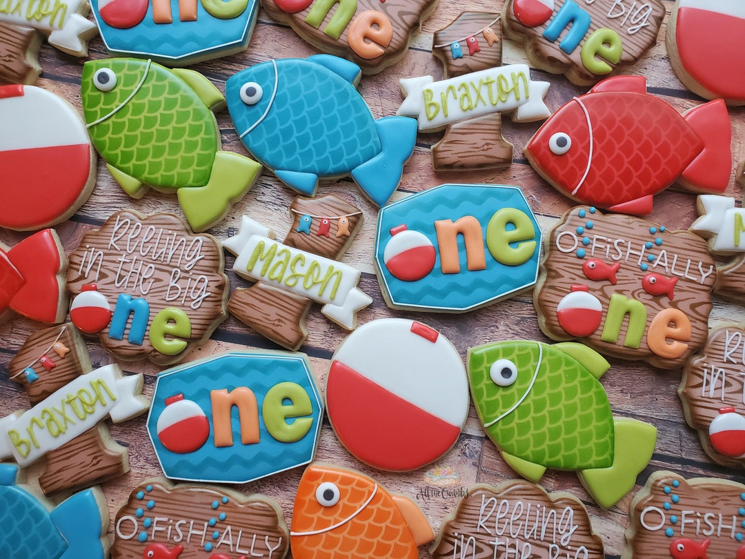 Reeling in the Big One Cookies - Etsy