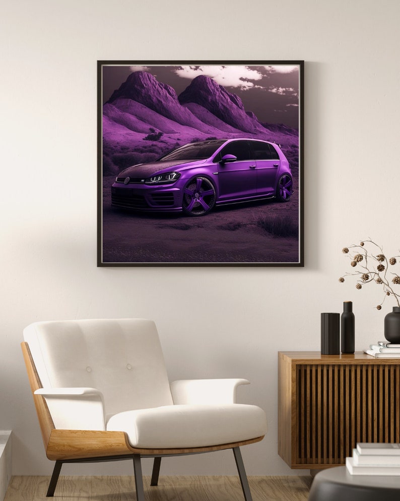 Digital Art VW Golf Type R,printable Artwork,instant Download,wall Art ...