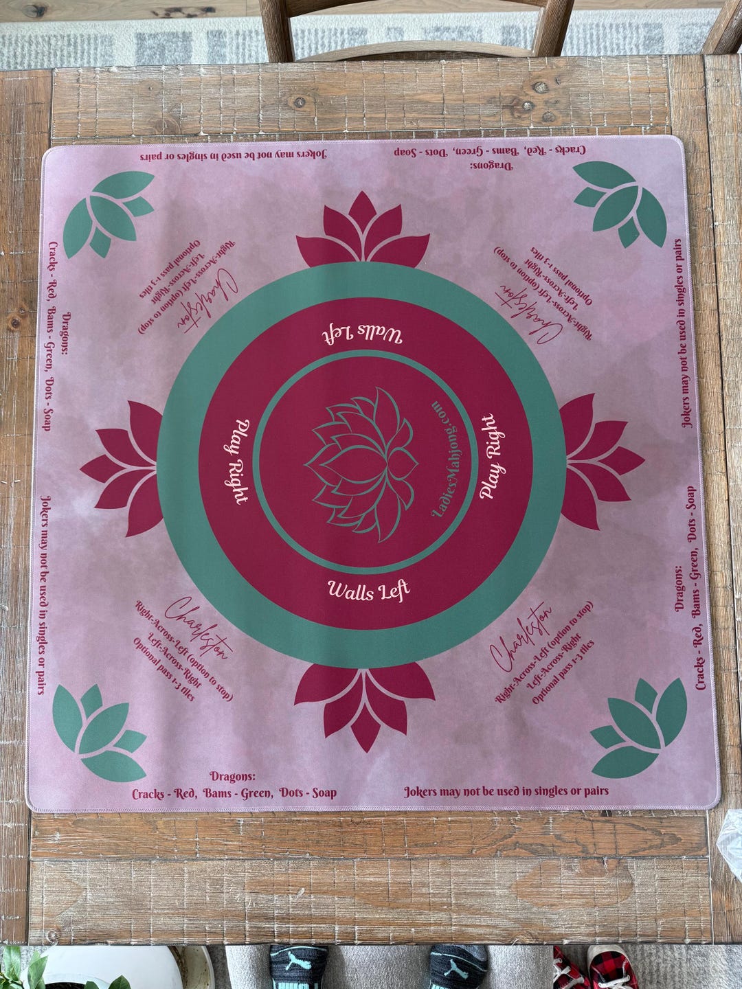 Mahjong Instructional Mat! Neoprene Perfect for Tiles! Smooth Surface ...