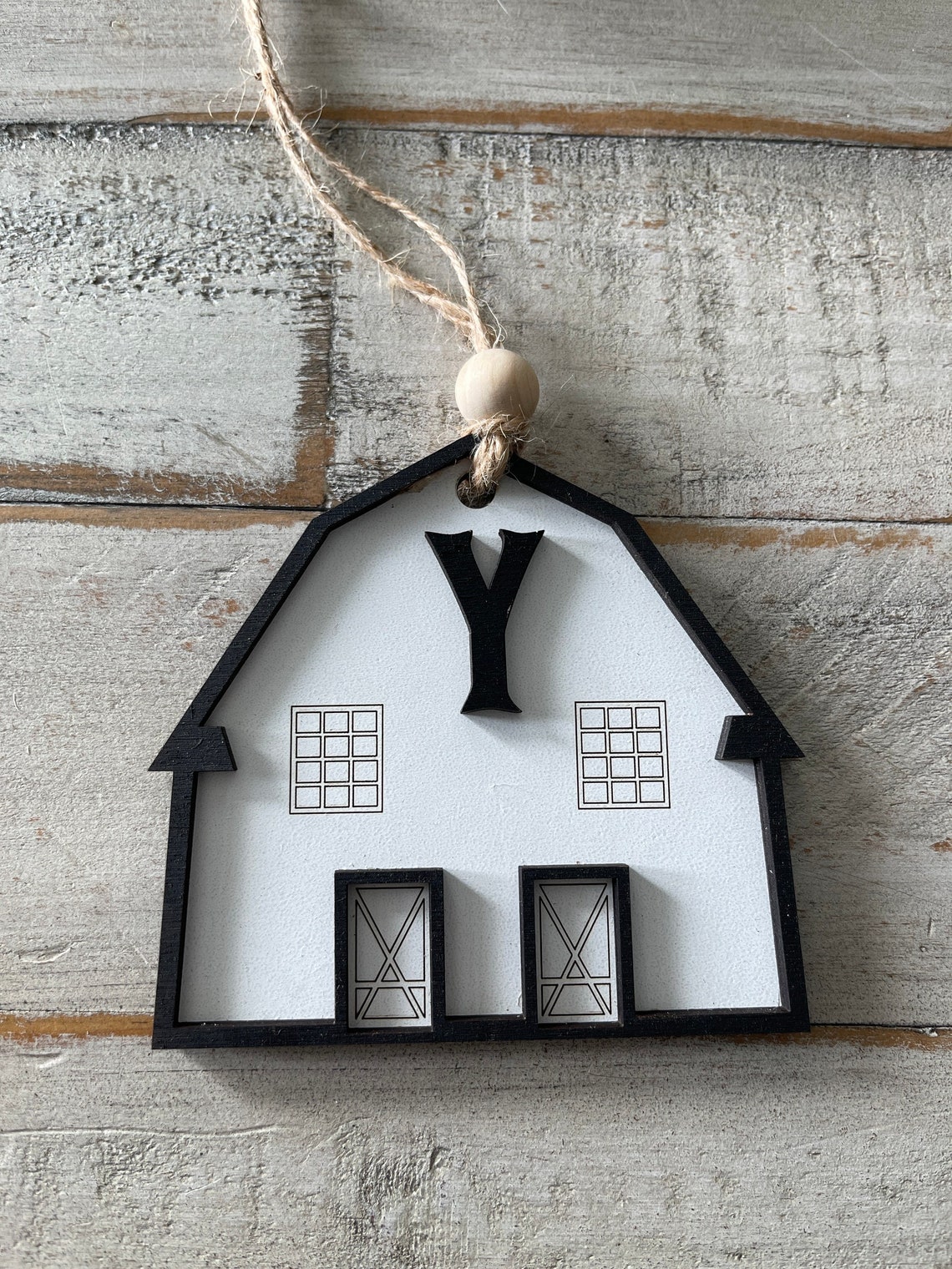 Farmhouse / Bunkhouse Barn Ornament. Can Be Personalized With an ...