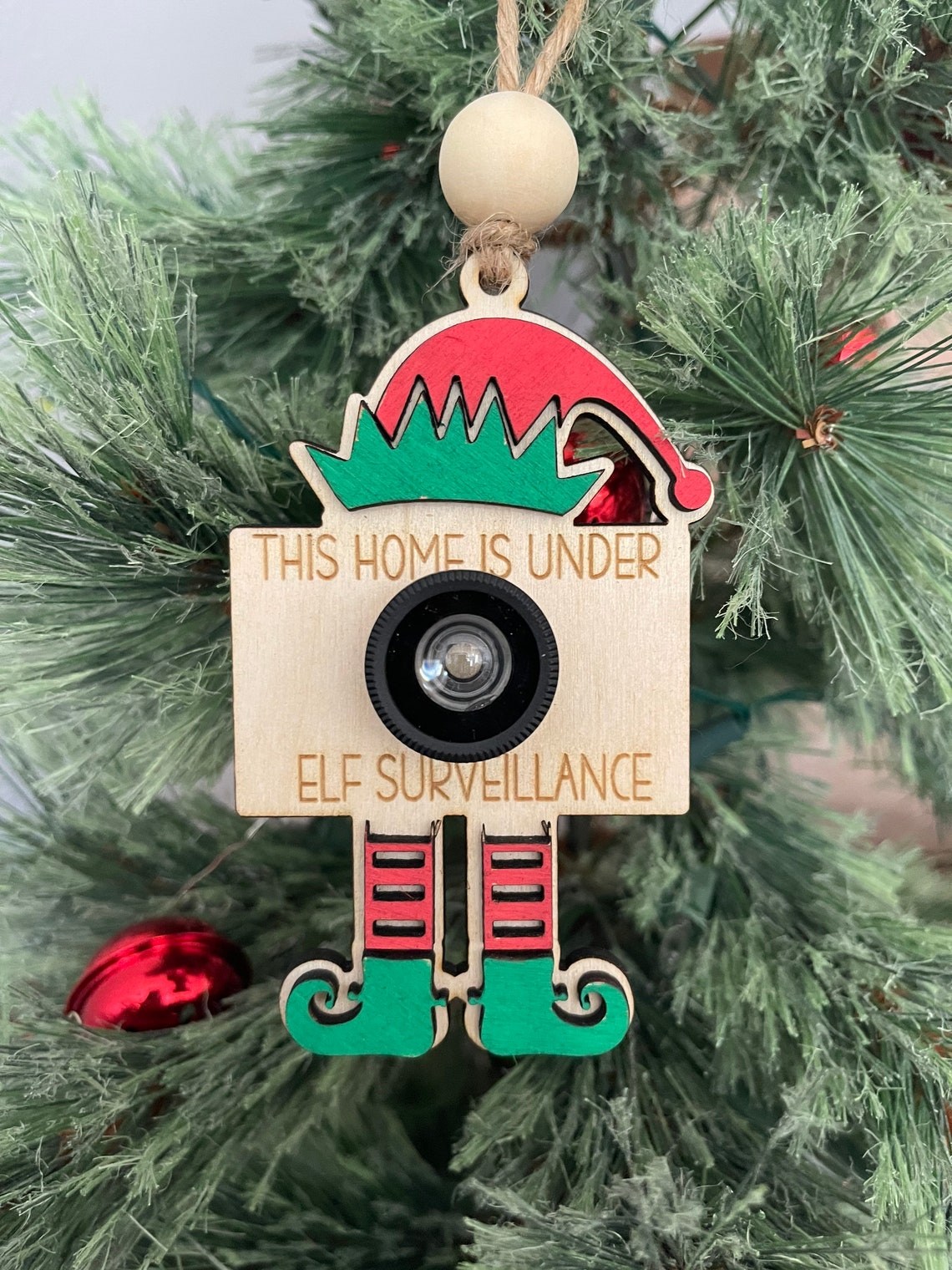 Elf Cam Ornament, Santa Watch, Elf Surveillance, North Pole Santa Cam ...