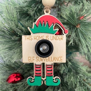 Elf Cam Ornament, Santa Watch, Elf Surveillance, North Pole Santa Cam ...