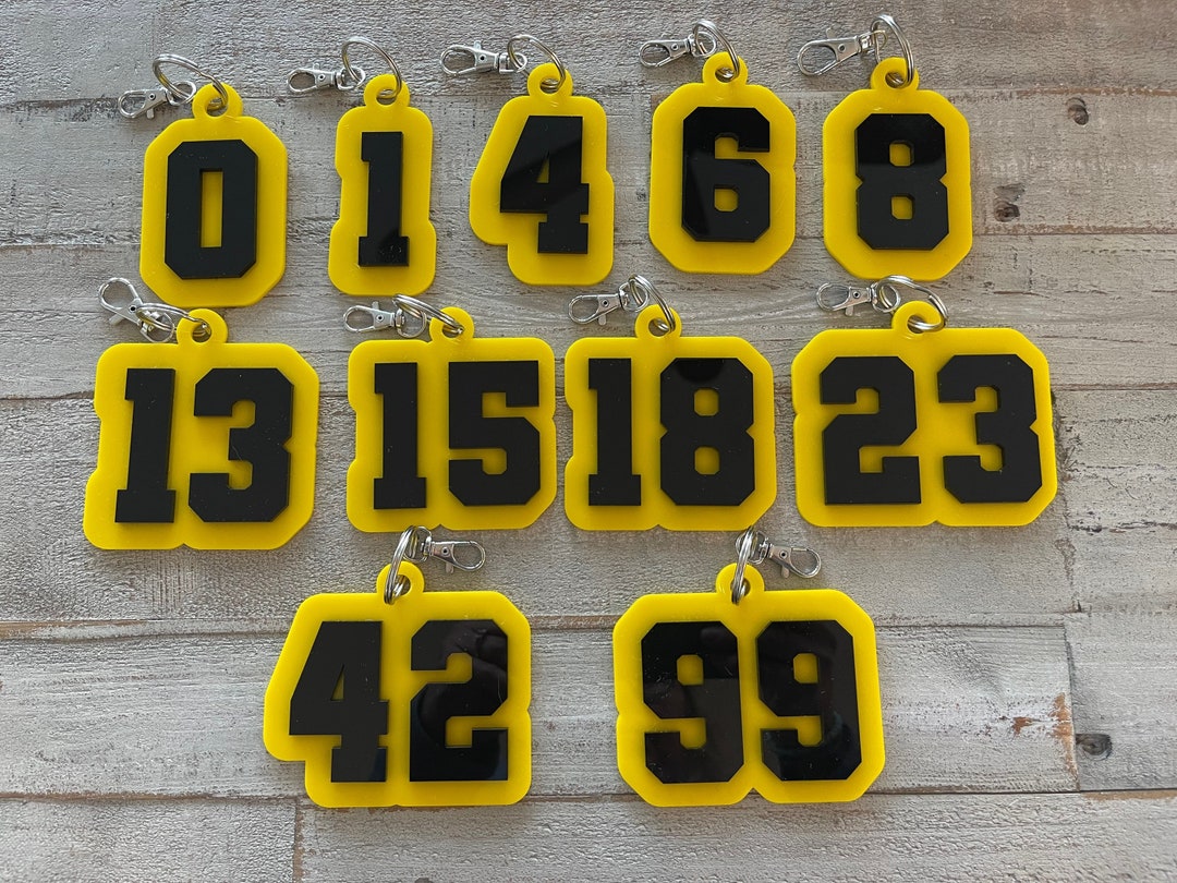 Varsity Number Bag Tag, Custom, Your Team Colors, Soccer, Softball ...