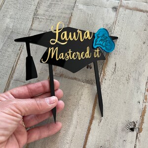 Custom Graduation Cake Topper. Your School Colors and Personalization ...