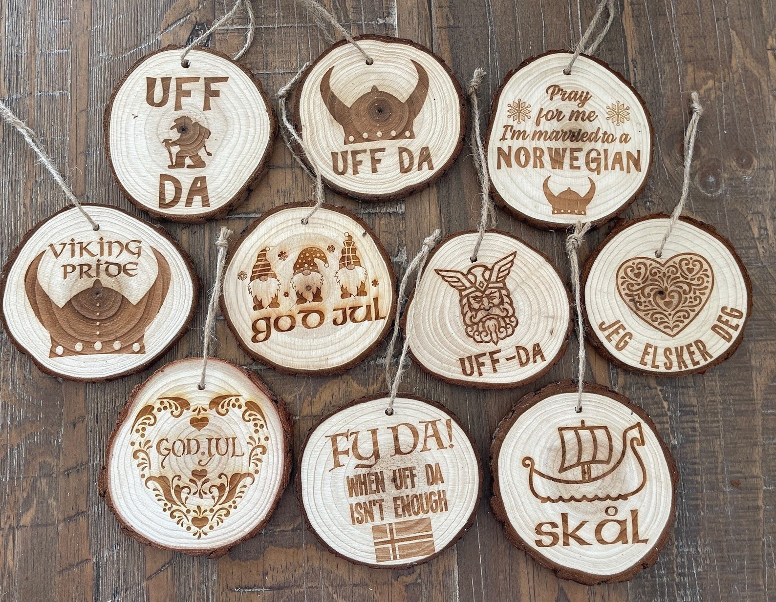 Uff Da Norwegian Christmas Ornaments - Etsy