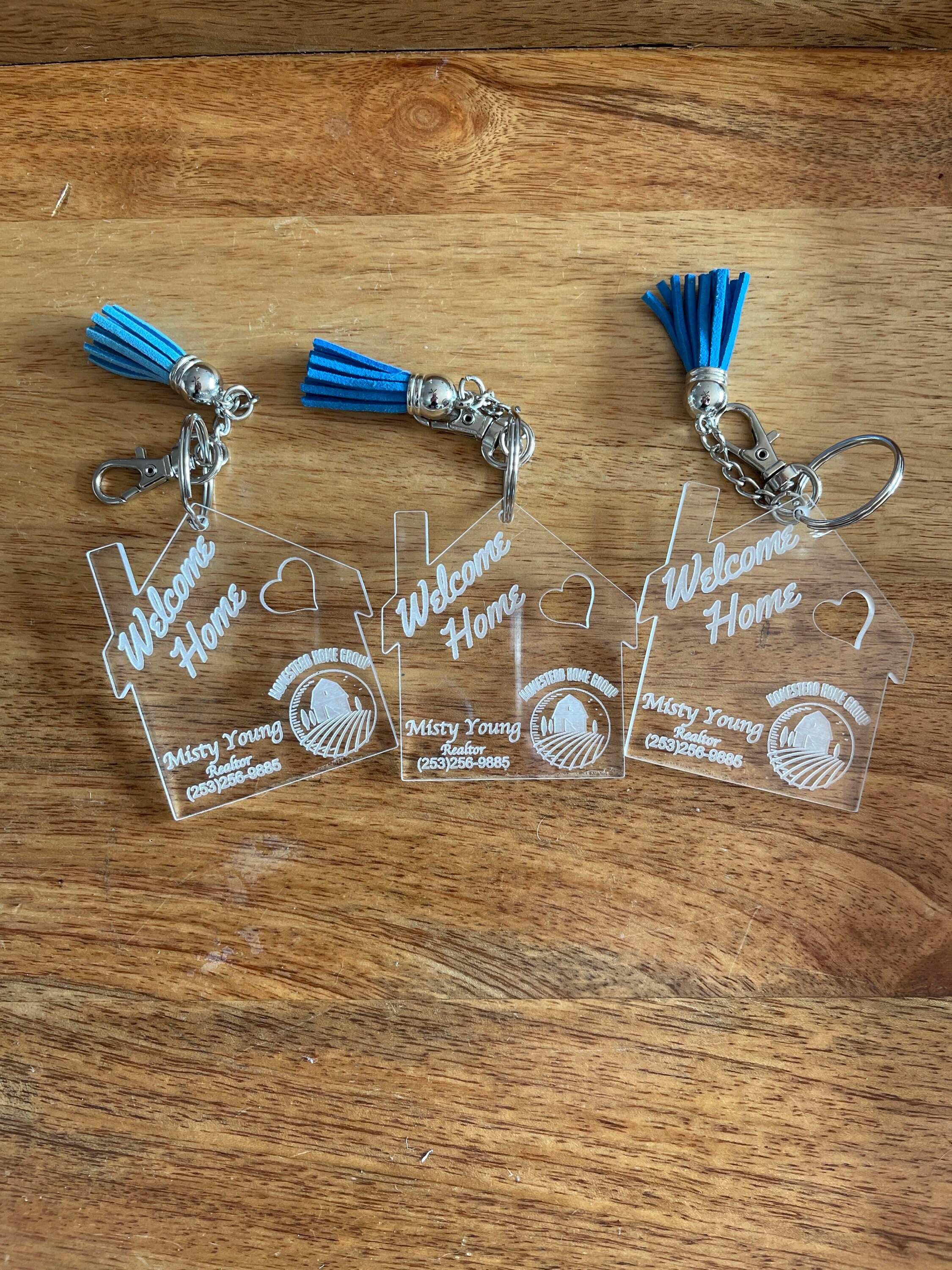 Realtor Custom Engraved Acrylic Keychain Your Real Estate - Etsy