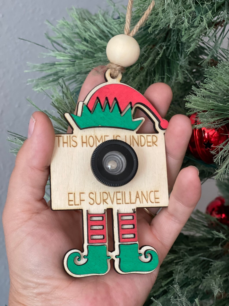 Elf Cam Ornament, Santa Watch, Elf Surveillance, North Pole Santa Cam ...
