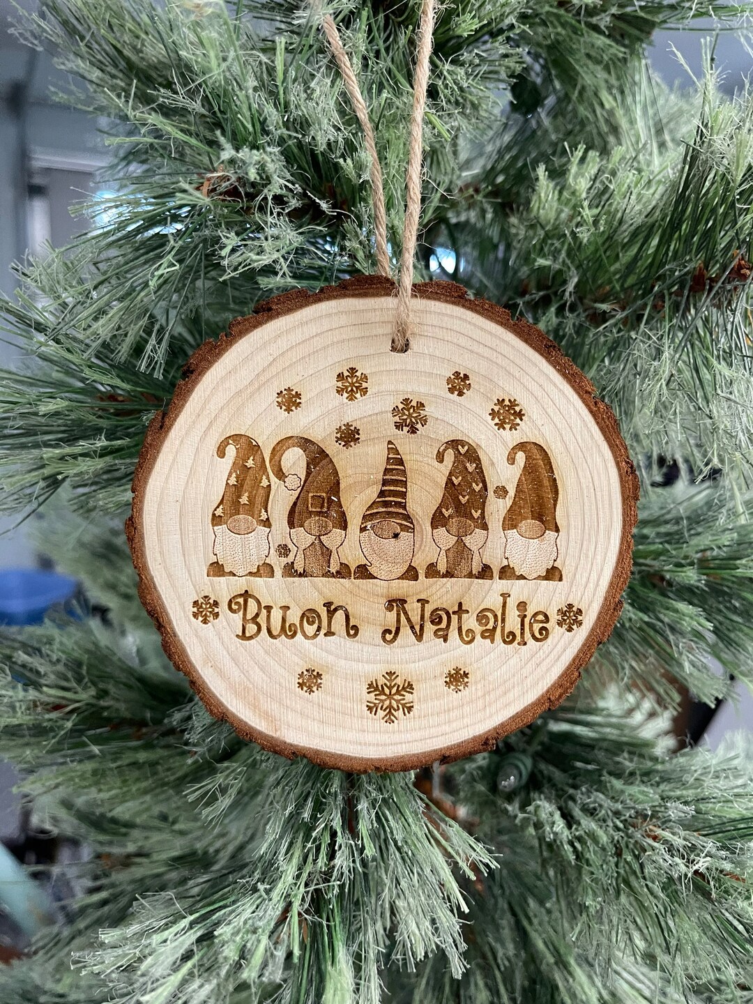 Italian Christmas Ornaments, Buon Natalie With 5 Gnomes - Etsy