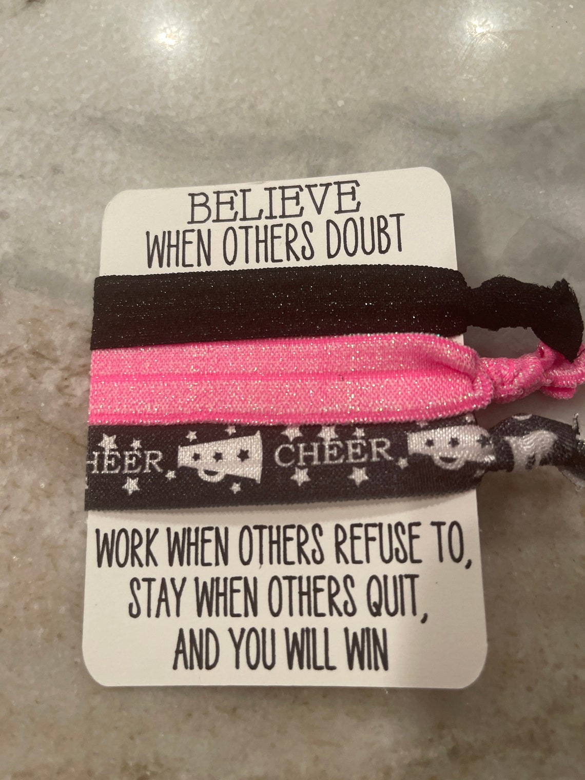 Motivational Cheer Hair Ties. 9 Sayings Your Team Colors. - Etsy