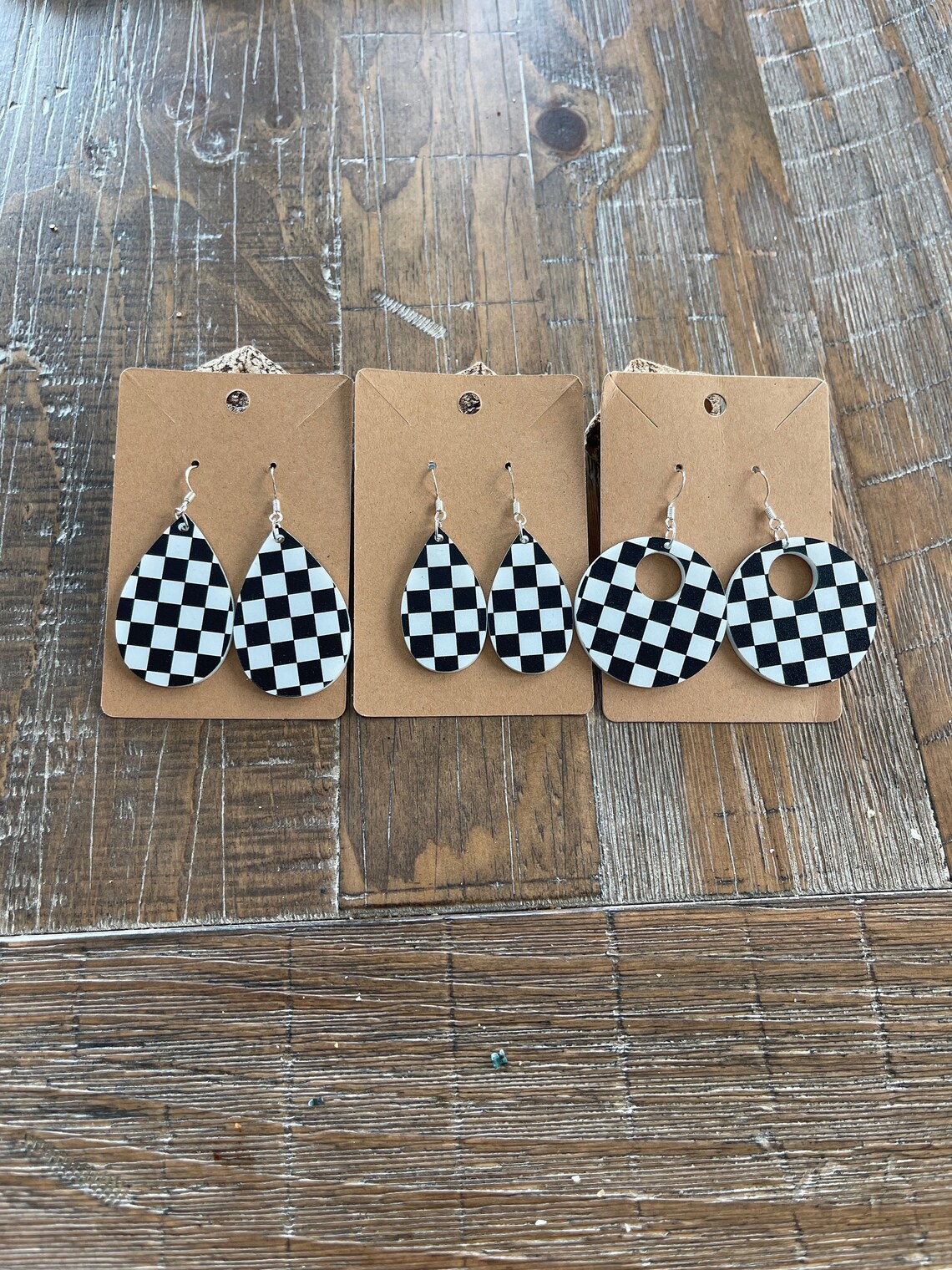 Race Car Earrings, Nascar Inspired, Light Weight Acrylic Earrings - Etsy
