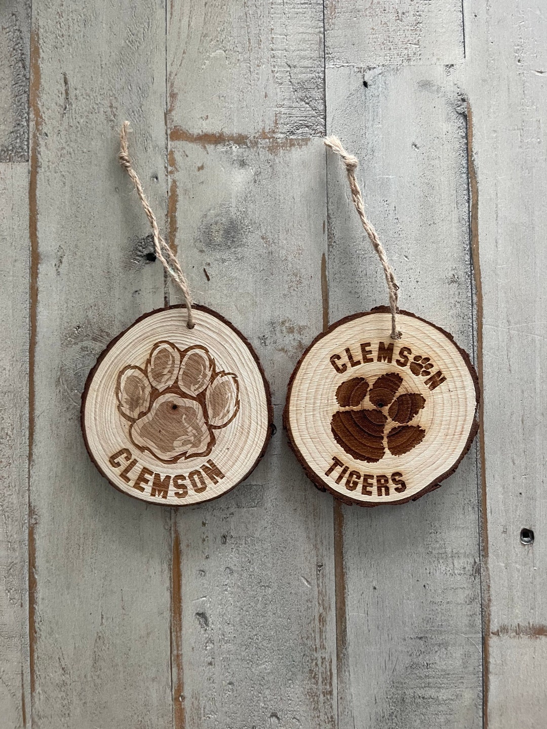 Clemson Tigers Inspired Wood Engraved Ornament, Can Be Personalized - Etsy