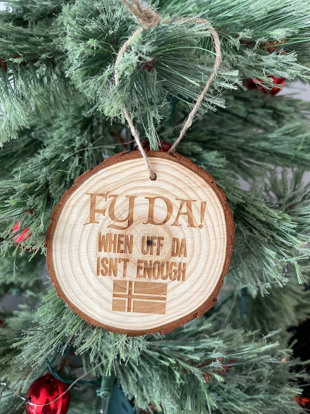 Fy Da, Uff Da Not Enough, Norwegian Christmas Ornaments - Etsy