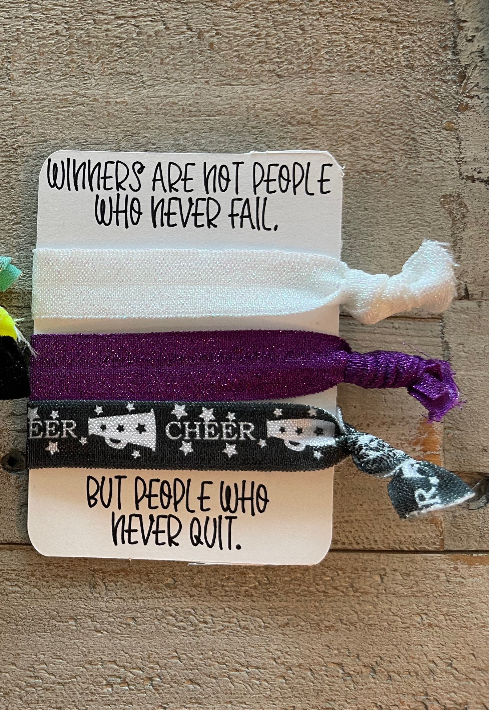 Motivational Cheer Hair Ties. 9 Sayings Your Team Colors. - Etsy