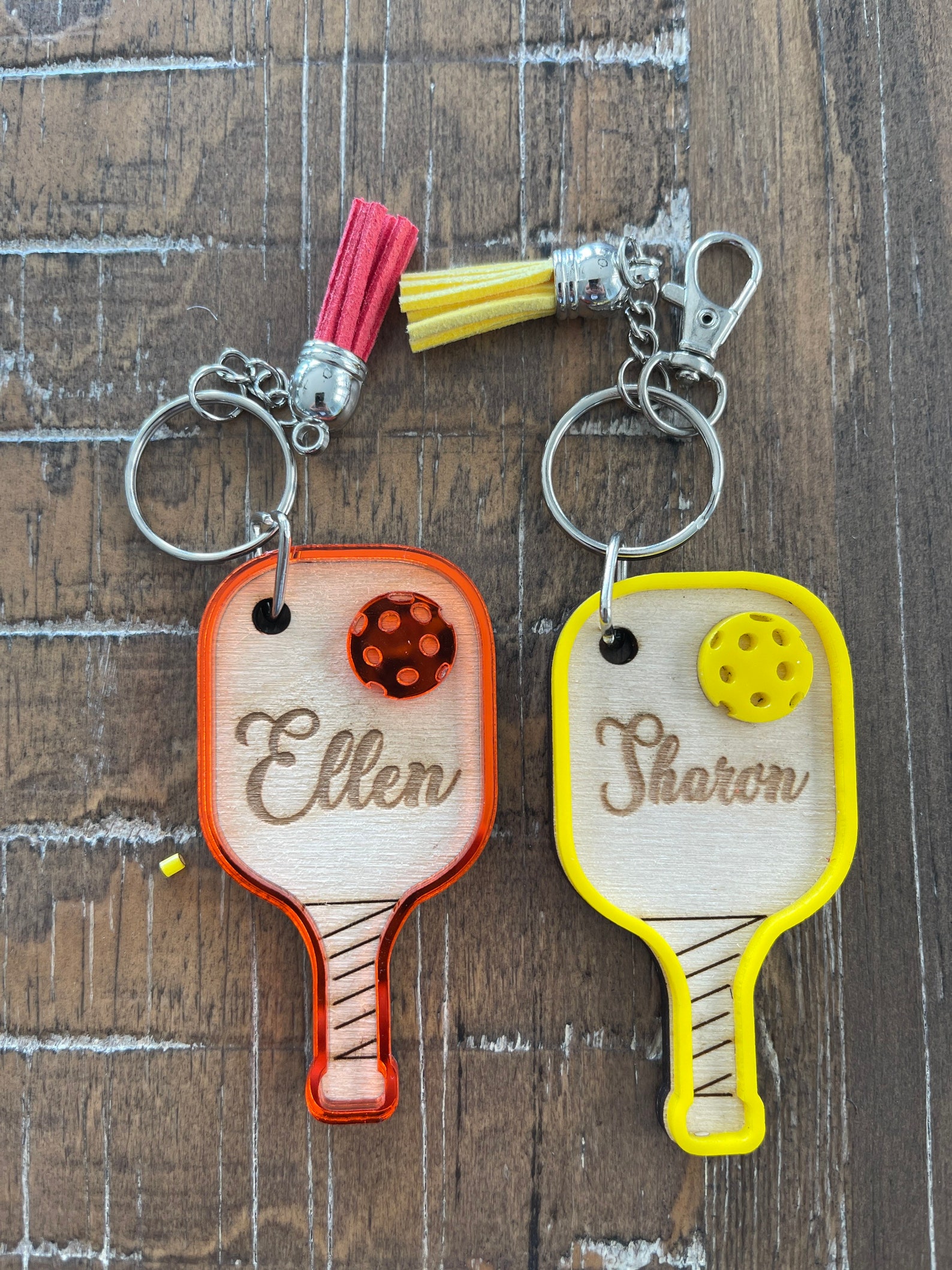 Pickleball Keychain or Bag Tag, Engraved With Name and Saying - Etsy Canada
