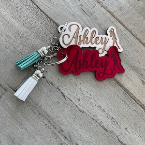 Drill Team Custom Name Keychain, Bag Tag, Personalized Acrylic Keychain ...