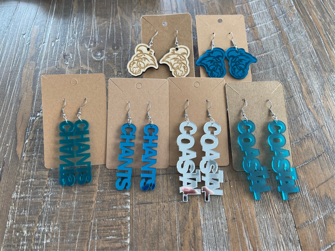 Chanticleer Earrings , Chants Up, Coastal, CCU, Football, Game Day - Etsy