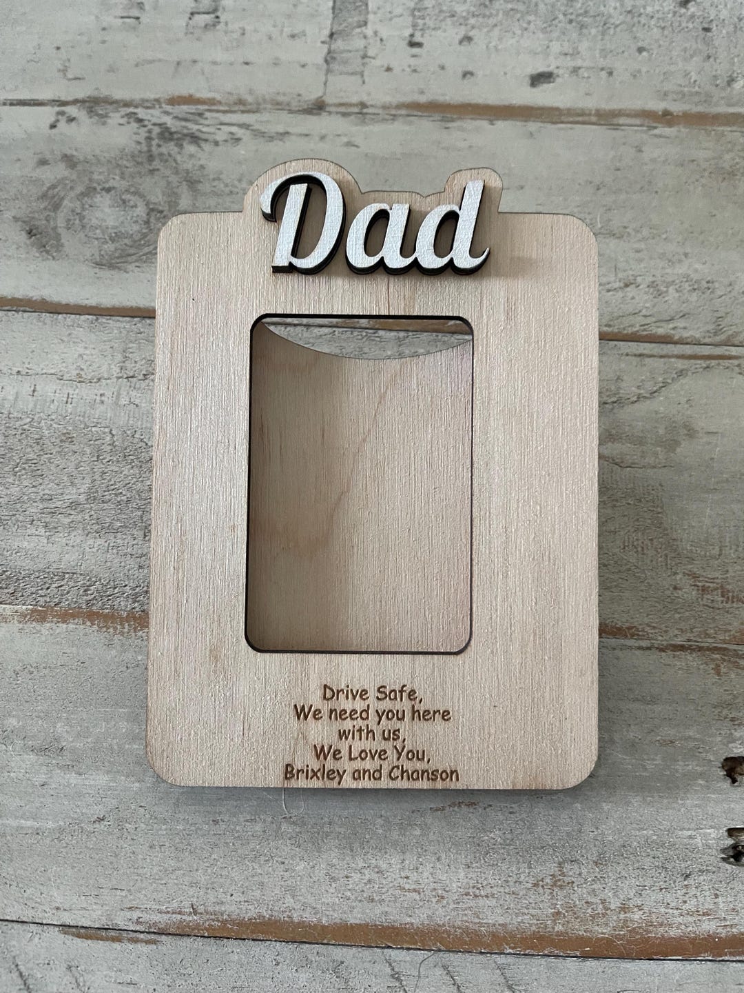 Dad Car Visor Clip, Personalized Picture Frame, Fathers Day Gift, Drive ...